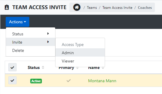 Coach Invite (Coach Account) – Exposure Events